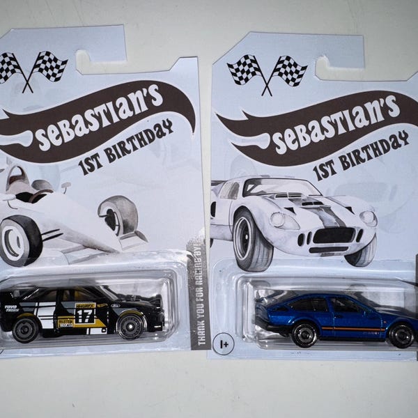 Editable Toy Car Packaging: Custom Hot Wheel Party Favor (digital ...