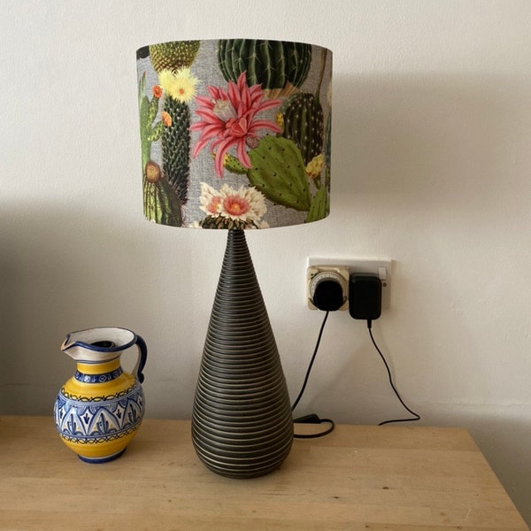 Cactus Lampshade Drum Lampshade - Handmade 20cm 25cm 30cm 35cm 40cm ...
