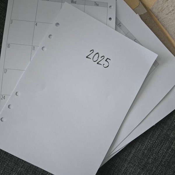 2025 Dated Monthly Calendar Planner Inserts, Monthly Planner - Printed ...