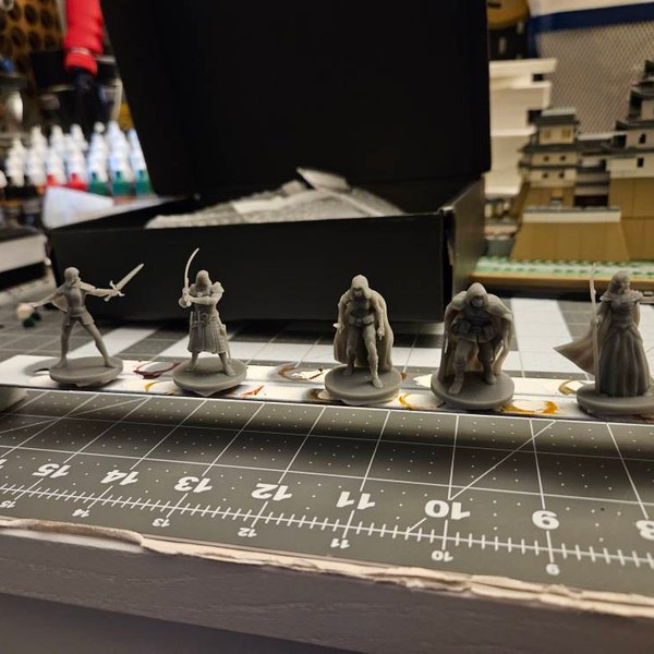 Feminine Dnd Miniatures (set of 5) Adventurer Dnd Minis, Fighter Dnd ...