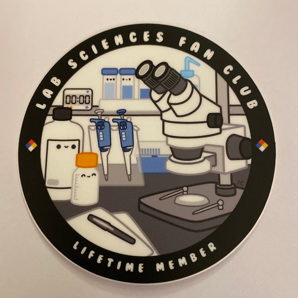 Lab Science Vinyl Sticker, Lab Gift, Cute, Science, Biology, Chemistry ...