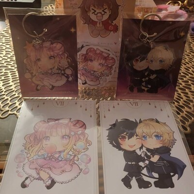 CUSTOM Keychain Standy Chibi Anime Character Commission Couple Fanart ...