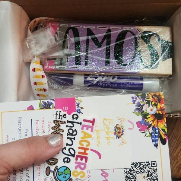 Personalized Name Dry Erase White Board Eraser & Marker Teacher Gift ...