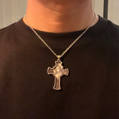 Handmade Jesus Cross Gold Necklace Personalized Gold Crucifix - Etsy