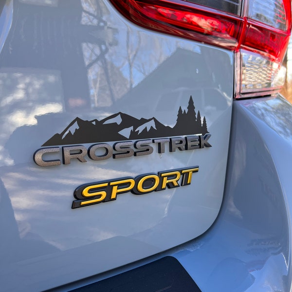 Mountain With Trees Badge Decal for Subaru, Crosstrek Mountain With ...