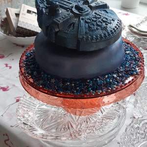 Solid chocolate millenium falcon cake topper Star Wars | Etsy
