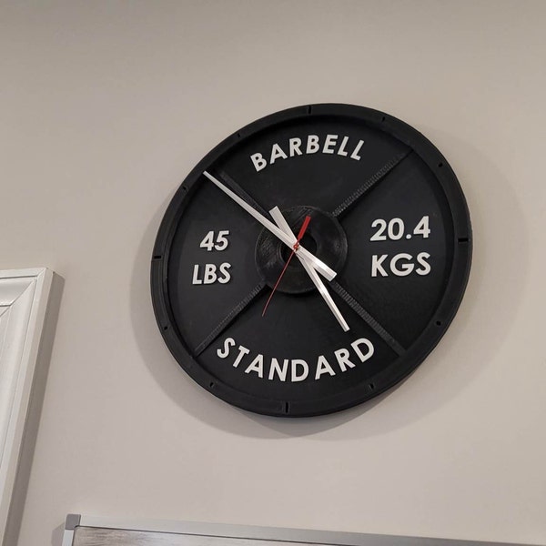 Weight Plate Custom Text Clock | Customizable 3D Printed Gift for ...