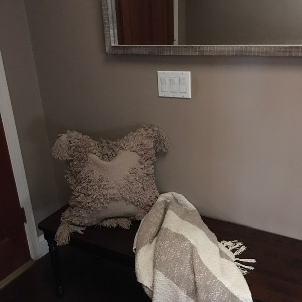 Toffee Brown Tassel Pillow Cover, Handwoven Pillow Cushion , Tufted ...