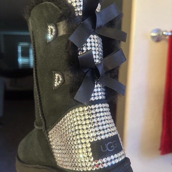 Custom Bling Ugg Boots Bailey Triple Bows - Etsy