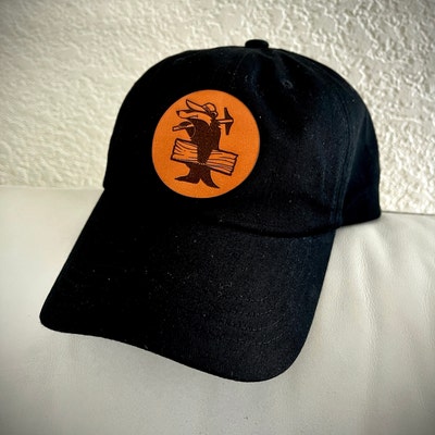 Custom Logo Dad Hats Company Logo Hat Leather Patch Laser - Etsy