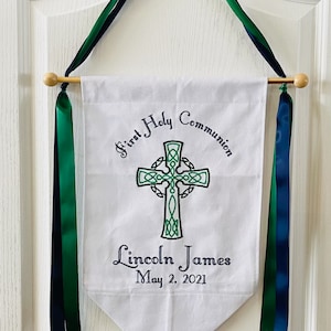 Personalized First Communion Banner Circle With Chalice and | Etsy