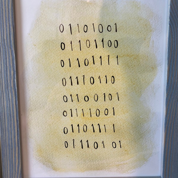 Binary Code "i Love You" Poster, Print, Science Art Wall Decor, 5 X 7 ...