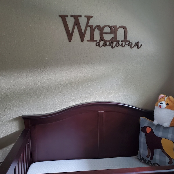 Wooden Name Sign for Over the Crib, Nursery Letters - Etsy