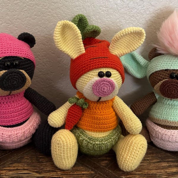 Crochet Pattern Pyjamas Sleepwear Clothes for 18cm Toy / AMIGURUMI PDF ...