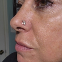 Mini Fishbone Sterling Silver Nose Stud / Nose Screw, Jewelry Nose Stud ...