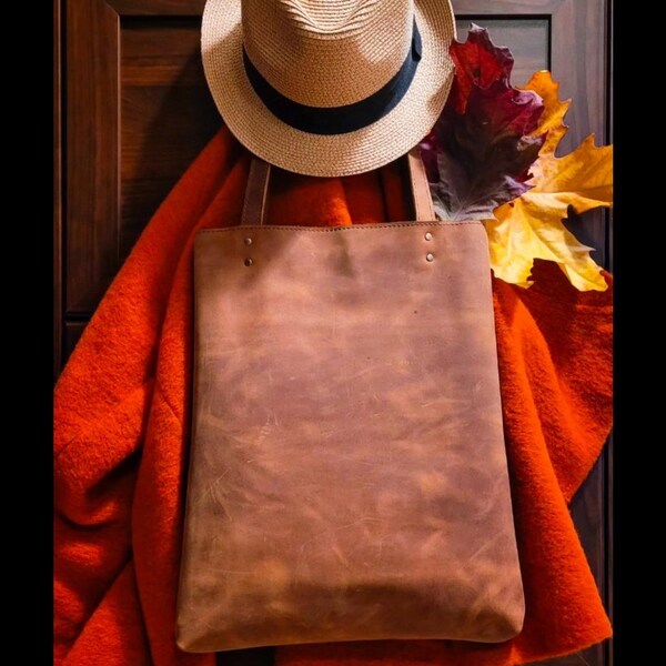 Simple Graphite Black Leather Tote Bag No. LPB-8031 - Etsy