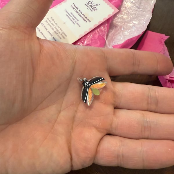 Glow in the Dark Firefly Pendant (lightning Bug) - Handmade Uv ...