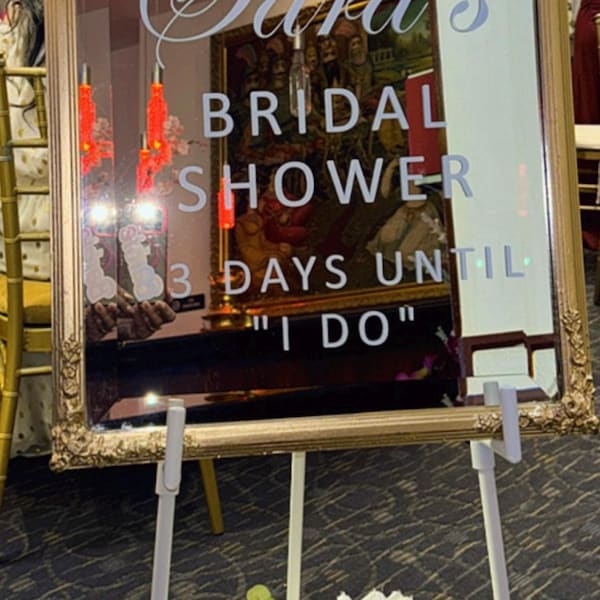 Welcome to the Wedding of Mirror Decal / Customizable Design Mirror ...