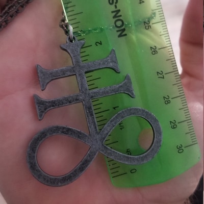 Big Satanic Cross Brimstone Leviathan Pendant Occult Gothic Jewelery ...
