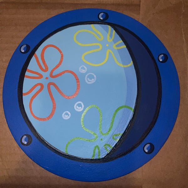 Cartoon Ocean Scene Handpainted Window - Etsy