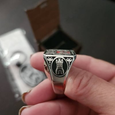 Crest Ring, Family Crest Signet Ring Christmas Gift, Coat of Arms Ring ...