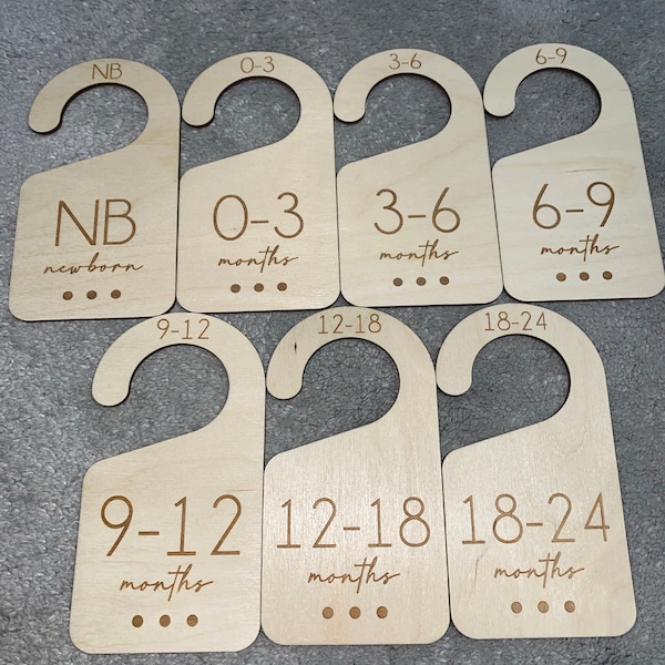 Baby Closet Dividers, Wooden Baby Closet Dividers, Clothes Size Markers ...