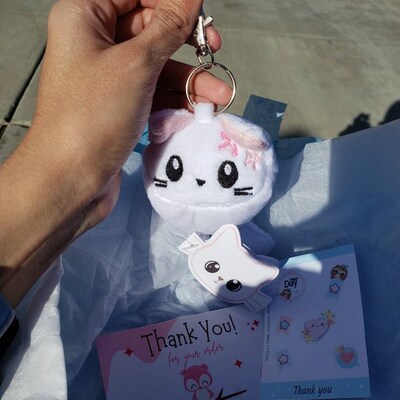 Bat Keychain, Cute Bat, Kawaii Keychain, Bat Plush, Bat Gift, Kawaii ...