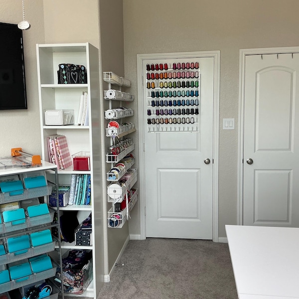 Sewing Thread Rack - Holds 42 Large Isacord Style Spools 5000M - Thread ...