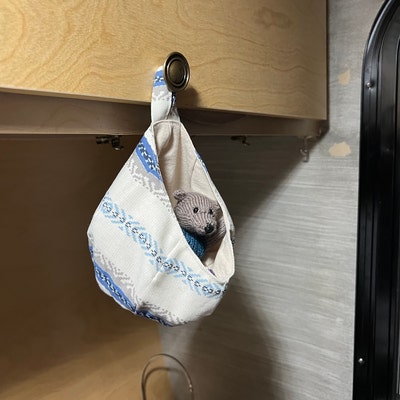 Bubble Pod Hanging Fabric Basket Canvas Storage & Organizer Bin ...