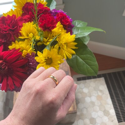 DOME Ring Minimalist Ring Modern Geometric Ring Silver Ring, Gold Ring ...