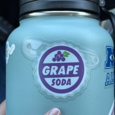 Grape Soda Pin Hidden Mickey Transparent Laptop Sticker/ Pixar Disney ...