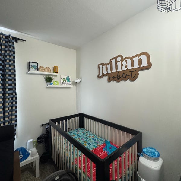 Custom Wood Name Sign Cutout, Baby Name Sign, Above the Crib Sign ...
