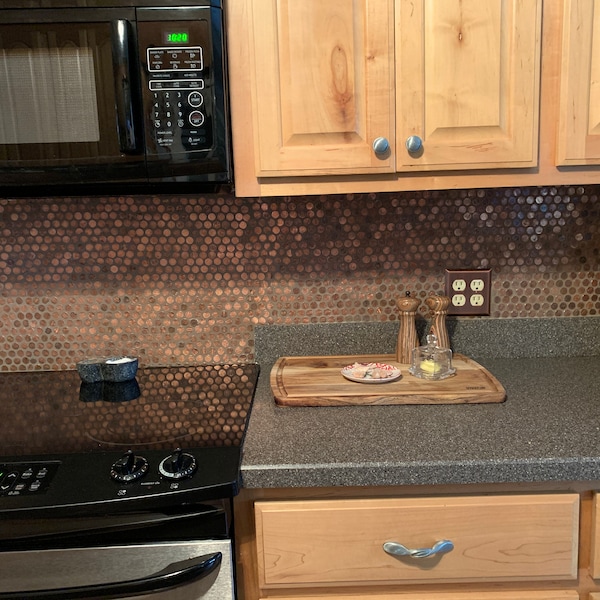 Tile Sheets of US Copper Pennies. Penny Floor and Backsplash Tiles (12 ...