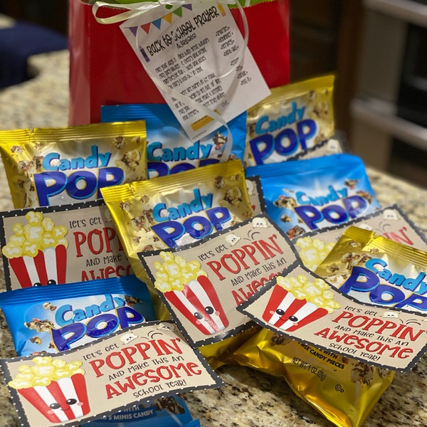 PRINTABLE Let's Get POPPIN' and Make This an Awesome School Year! Tag ...