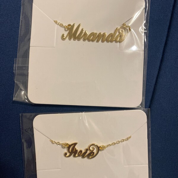 Carrie Font Name Necklace • Personalized Carrie Style Nameplate ...