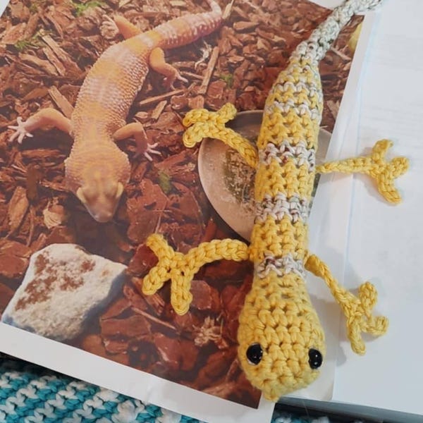 Crochet Lizard Pattern Amigurumi Lizard Plush DIY Gecko Stuffie Digital ...