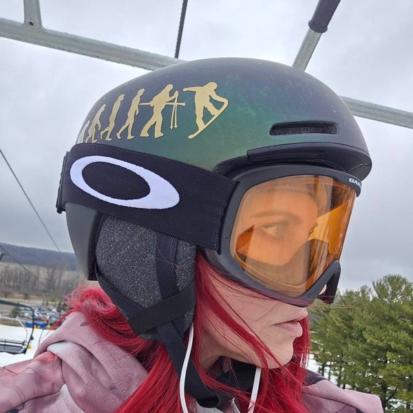 Silver Ski Evolution Sticker - Etsy