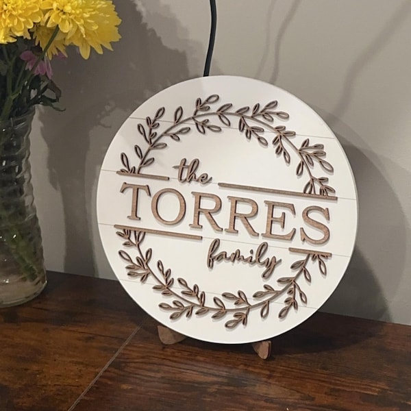 Wedding Sign, Rustic Last Name Sign, House Warming Gift, Family Name ...