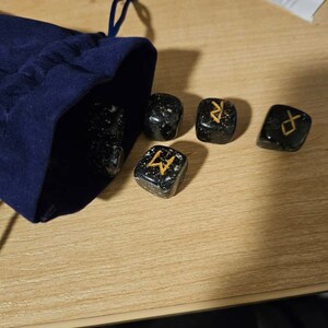 Rune Stones Gift Set Includes 21 Page Guide Book and Free Satin Lined ...