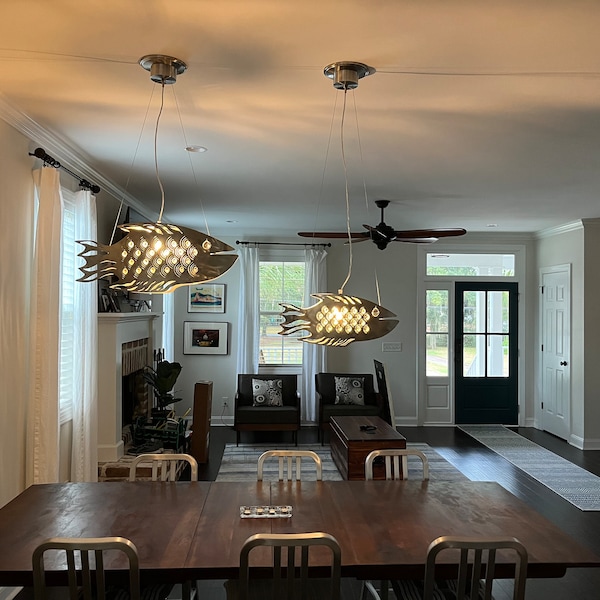Ceiling Light, Manta Ray, Unique Design, White Steel, Seaside Light ...