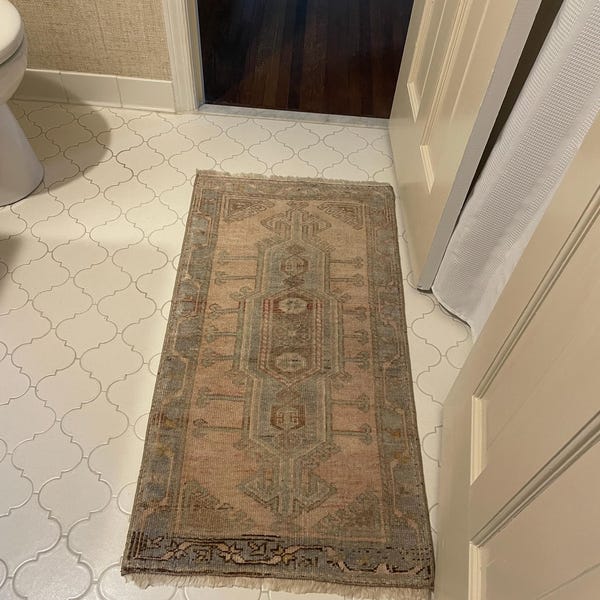 Small Square Rug, Rustic Small Rug,wool Bohemian Rug, Small Oushak Rug ...