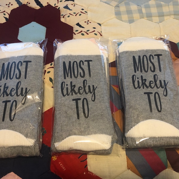 Most Likely to Socks-girls Weekend-bachelorette Party-girls Getaway ...
