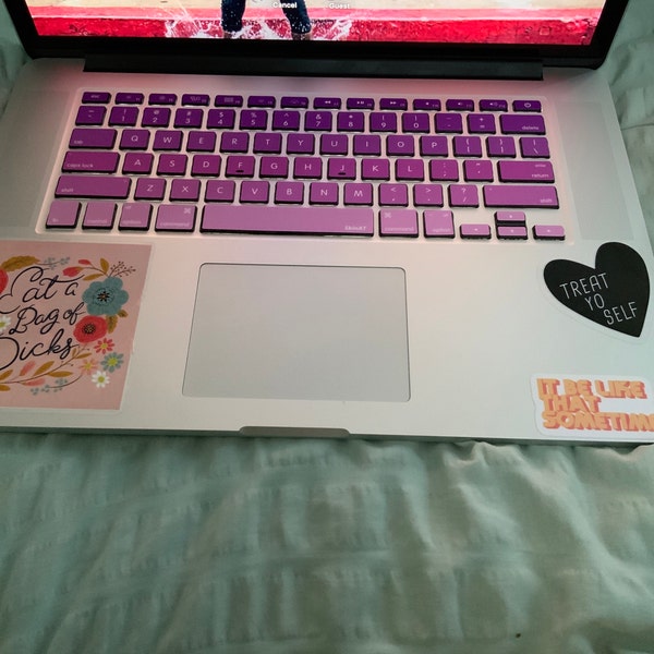 Changing Purple Keyboard Stickers Laptop Keyboard Cover Vinyl MacBook ...