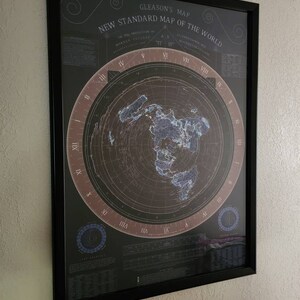 The World Beyond the Ice Wall Satellite HD Acrylic Art Flat Earth Map ...