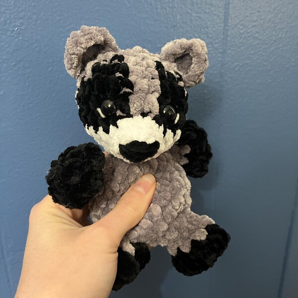 Raccoon and Skunk Mini Snuggler Crochet Patterns Crochet Plushies - Etsy