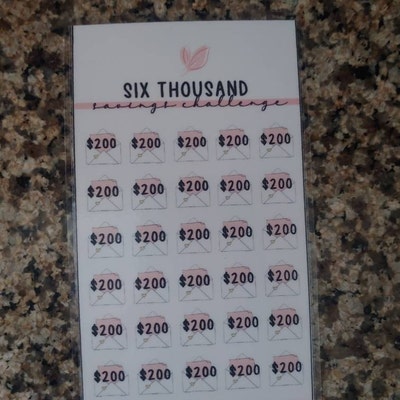 Digital Six Thousand Challenge - Etsy