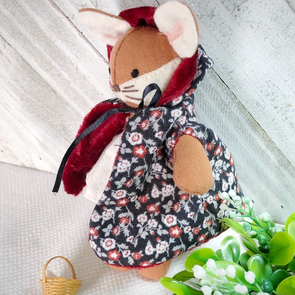 Miniature Hooded Cloak Cape Sewing Pattern Tutorial Dollhouse Digital ...