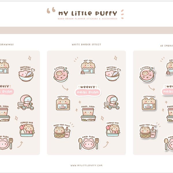 Kawaii Digital Planner/ One Month Digital Planner/ Undated Digital ...