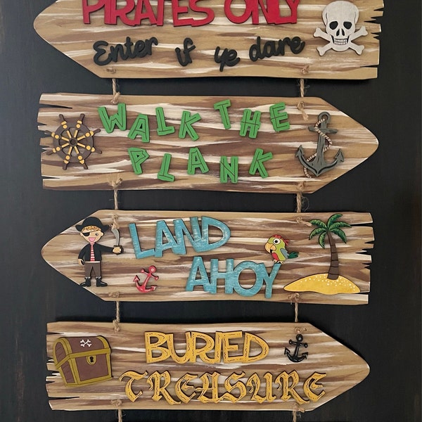 Blank Craft Kit Laser Cut Wooden MDF Direction Sign Theme Room Door ...