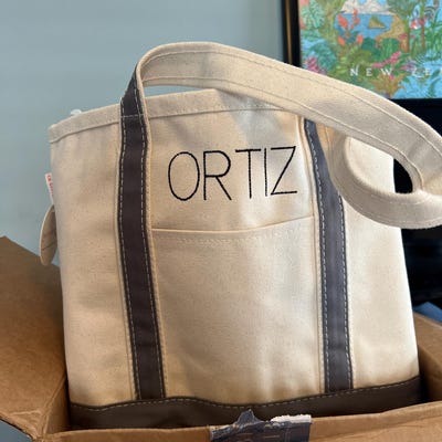 Ironic Canvas Tote Bag, Monogram Canvas Tote Bag, Custom Tote Bag Gift ...